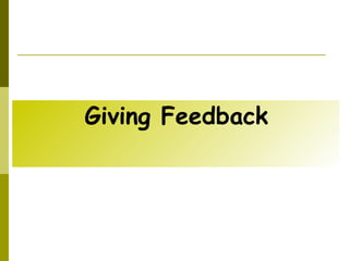 Giving feedback | PPT