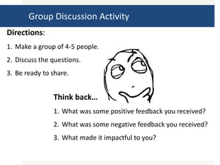 Giving feedback | PPTX