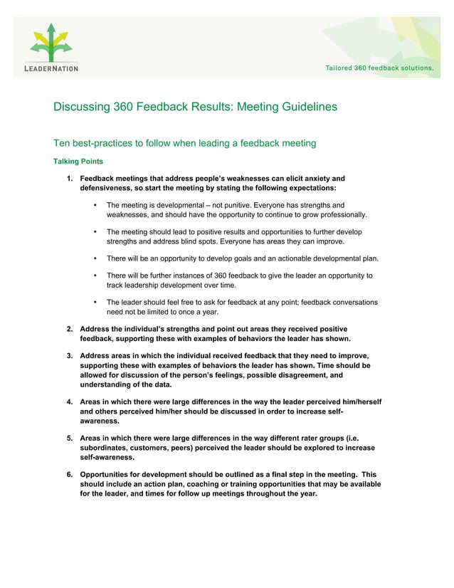 Giving Feedback Best Practices | PDF