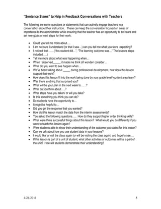 Giving feedback to teachers | DOC