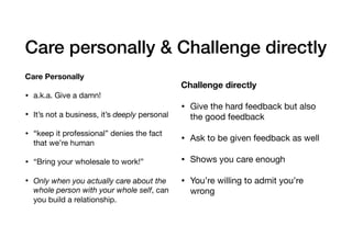 Giving Feedback with Radical Candour | PDF