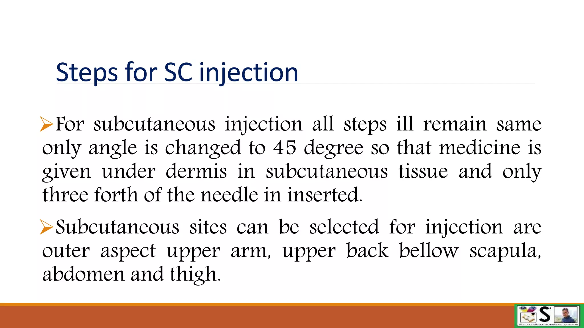 Giving injections in english | PPTX