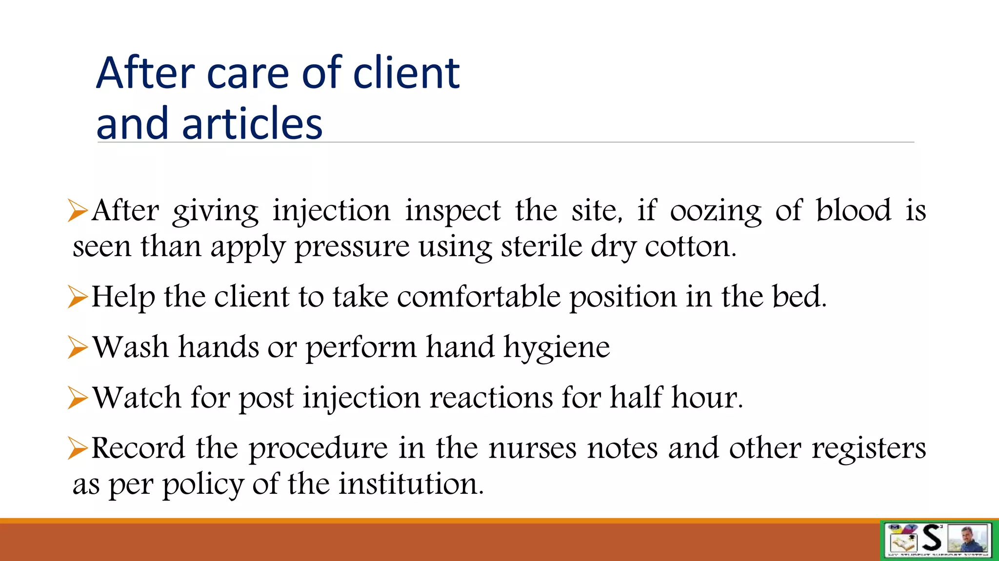 Giving injections in english | PPTX | First Aid | Injuries