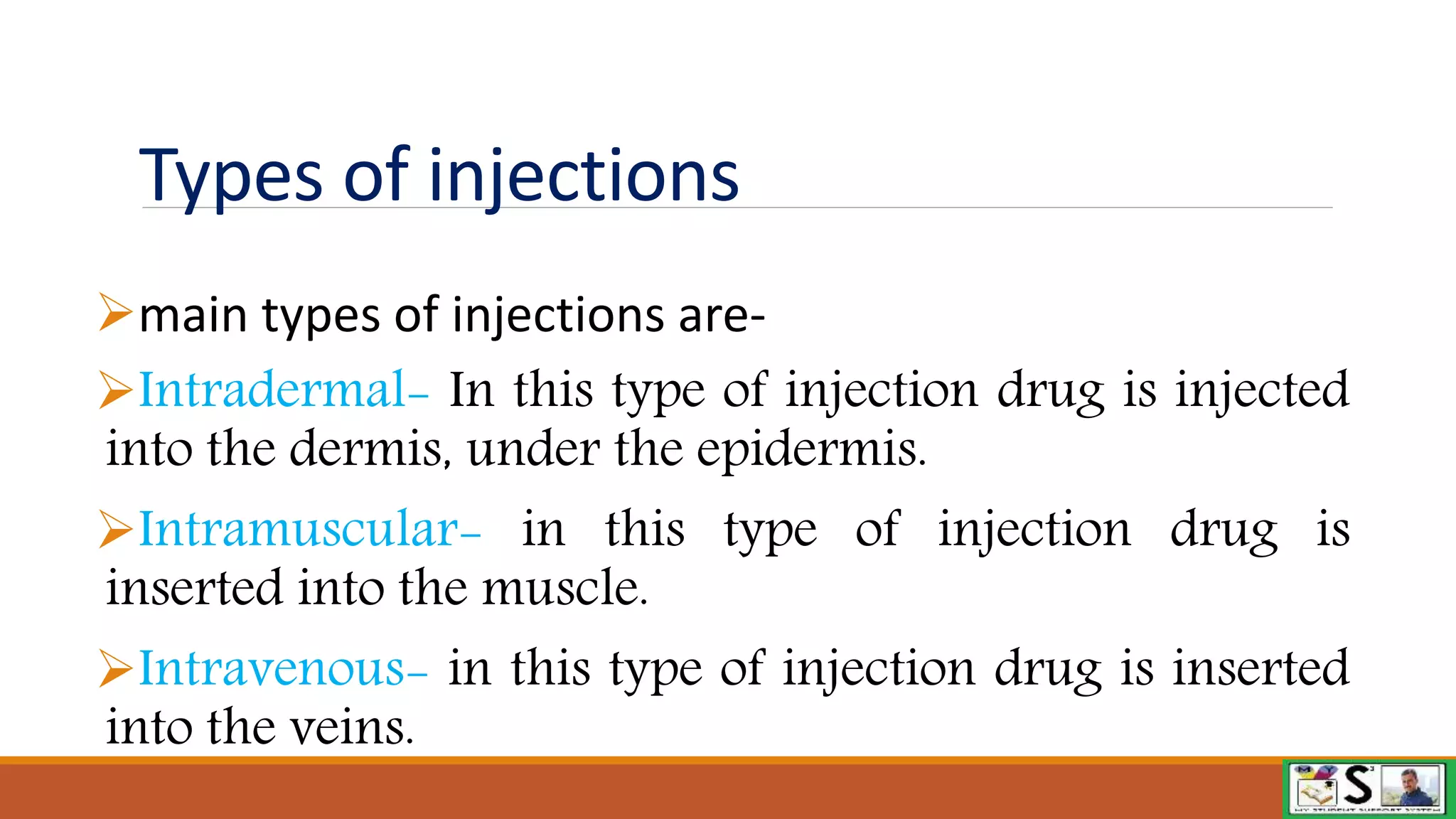 Giving injections in english | PPTX | First Aid | Injuries