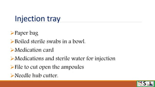 Giving injections in english | PPTX | First Aid | Injuries