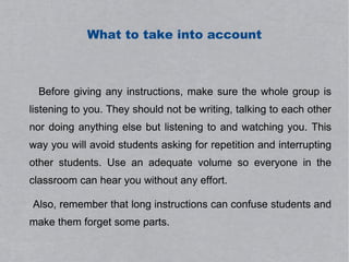 Giving Instructions | PPT