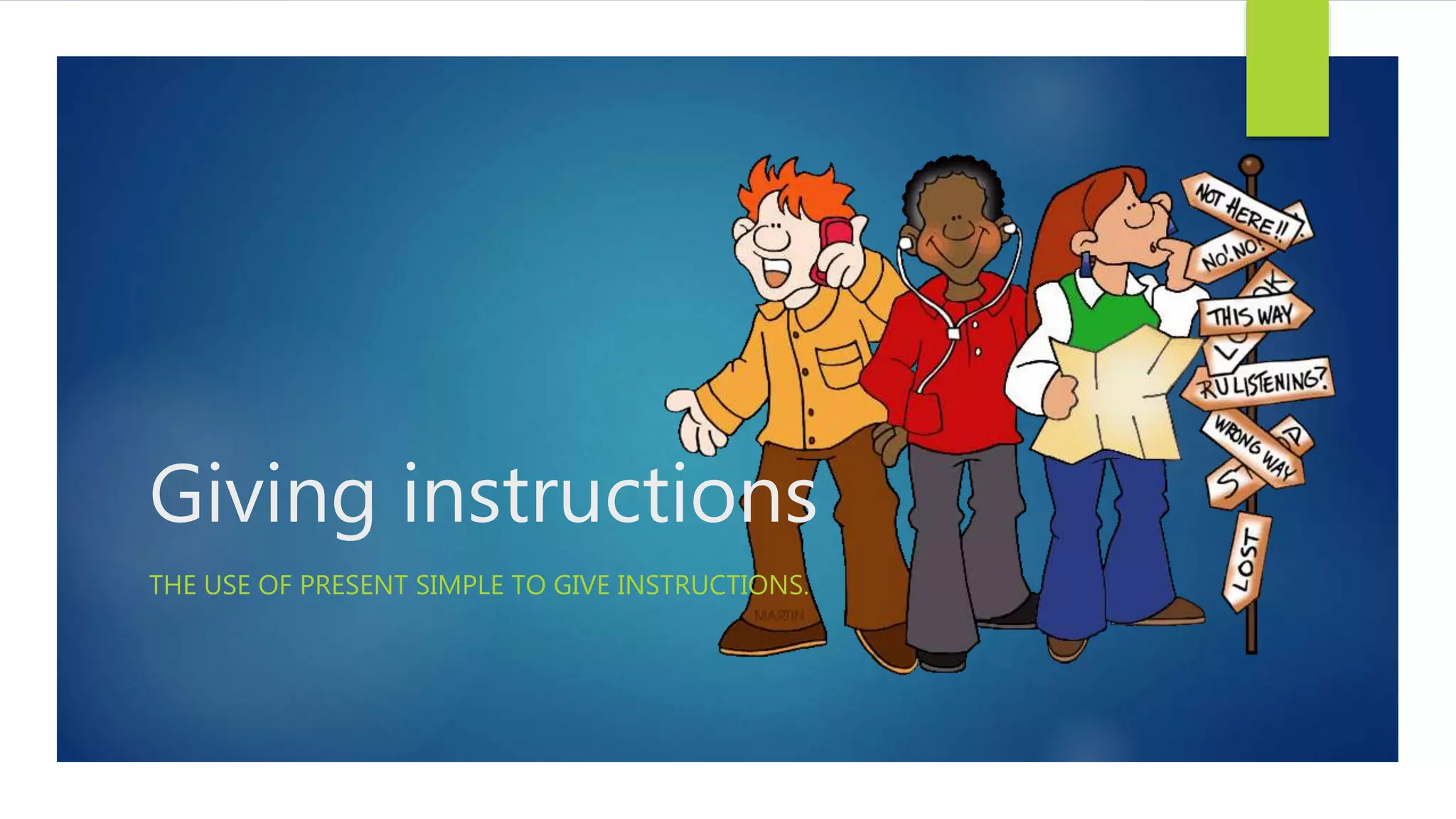 Giving instructions- Present simple tense | PPT