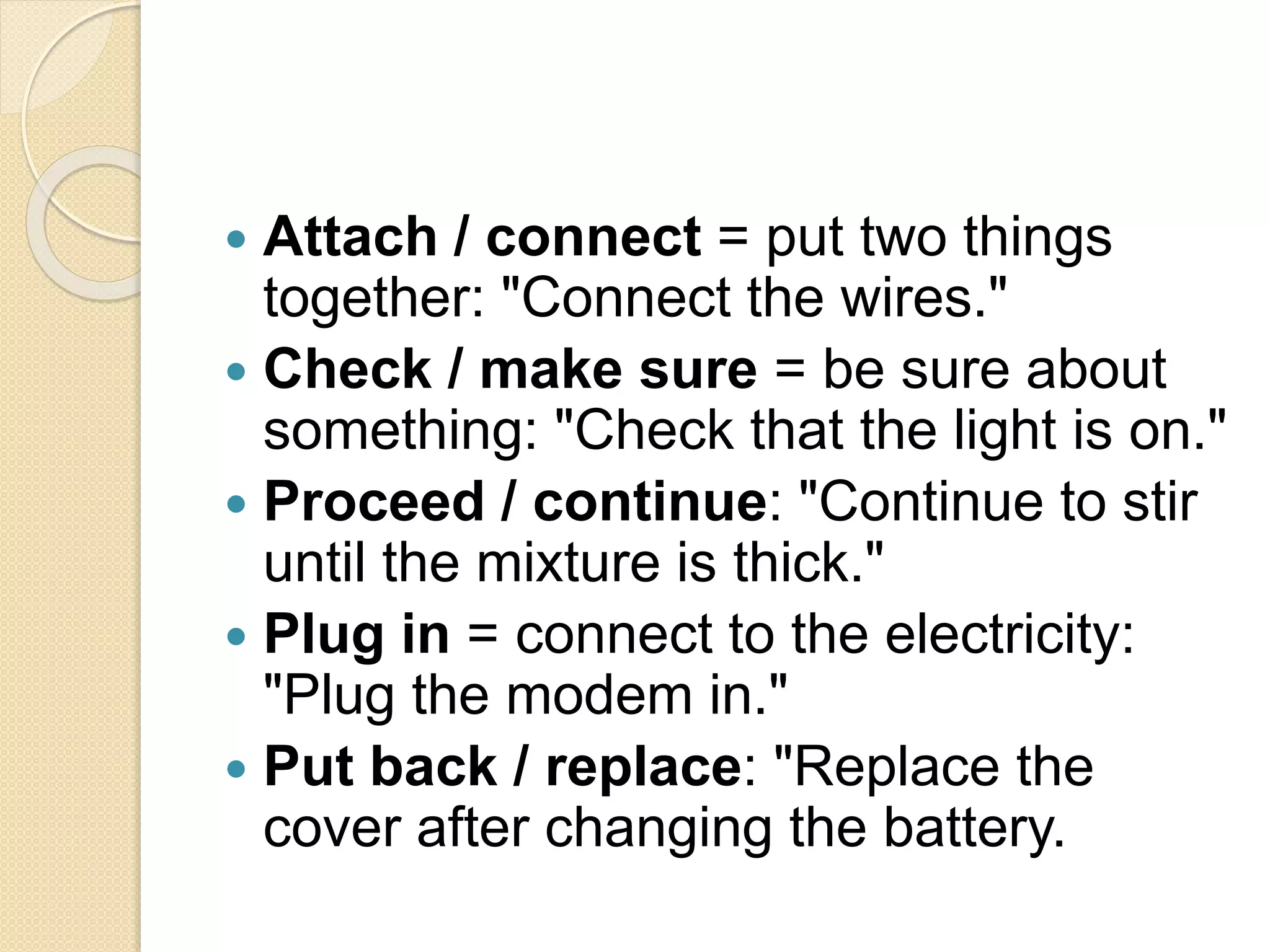 Giving instructions | PPTX