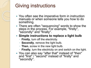 Giving instructions | PPTX
