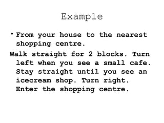 Giving instructions and directions | PPT
