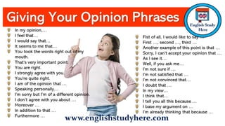 Giving opinion speaking part | PPT