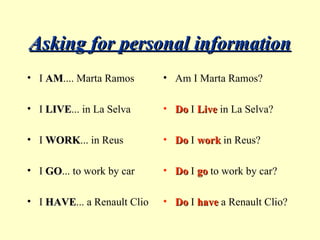 Giving personal information | PPT