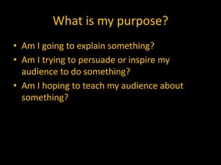 Giving presentations | PPTX