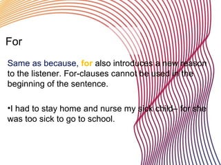 Giving reasons | PPT