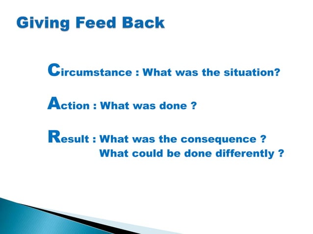 Giving & receiving feed back | PPTX