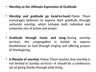 Giving Thanks to God at Mountainbrook Church: Gratitude as Worship | PPTX