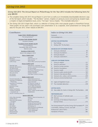 Giving usa 2013 synthèse | PDF