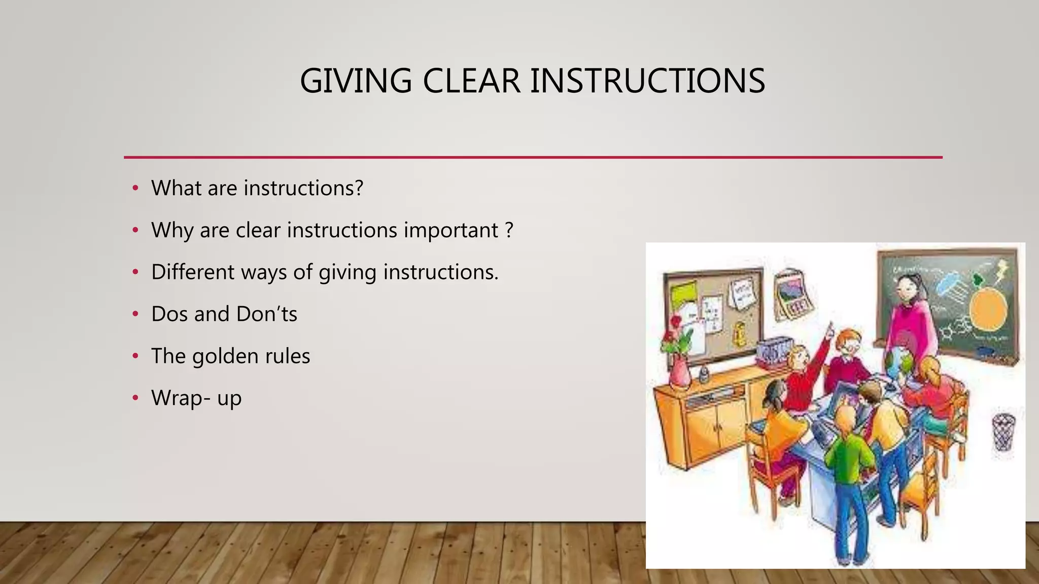 Givivng instructions | PPTX | Education