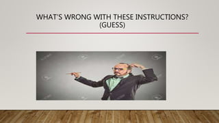 Givivng instructions | PPTX | Education