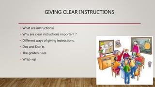 Givivng instructions | PPTX | Education