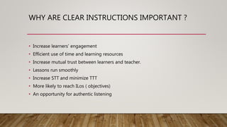 Givivng instructions | PPTX | Education