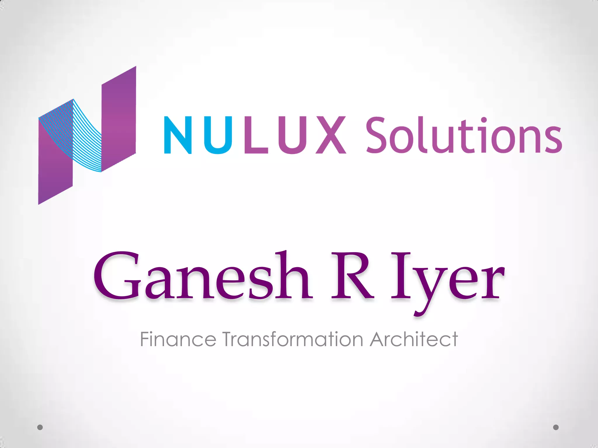 Ganesh Iyer Resume | PPT