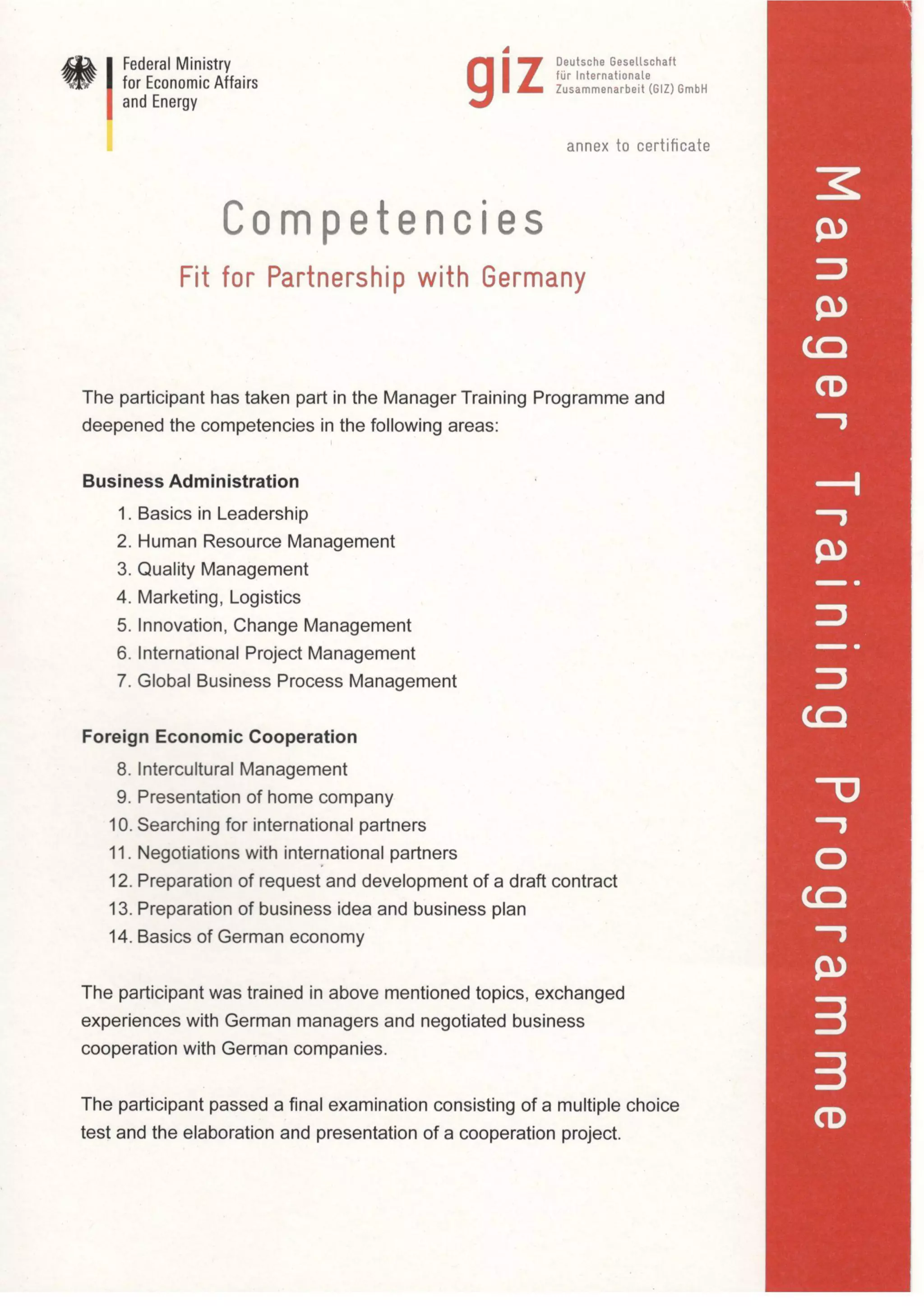 Deutsche Gesellschaft für Internationale Zusammenarbeit (GIZ) GmbH | PDF