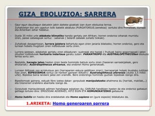 Giza eboluzioa | PPTX