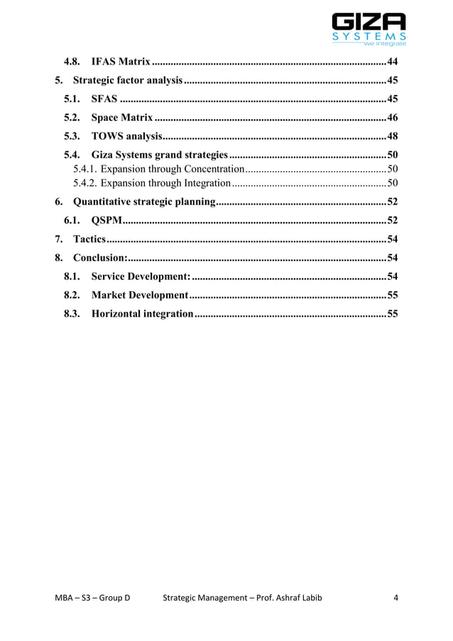 Giza systems group d - giza systems | PDF