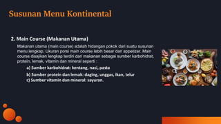 Gizi kulinari kontinental | PPTX