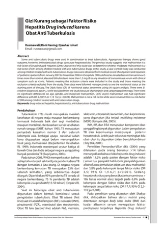 Gizi Kurang Sebagai Faktor Risiko Hepatitis Karena Obat Anti tTBC | PDF