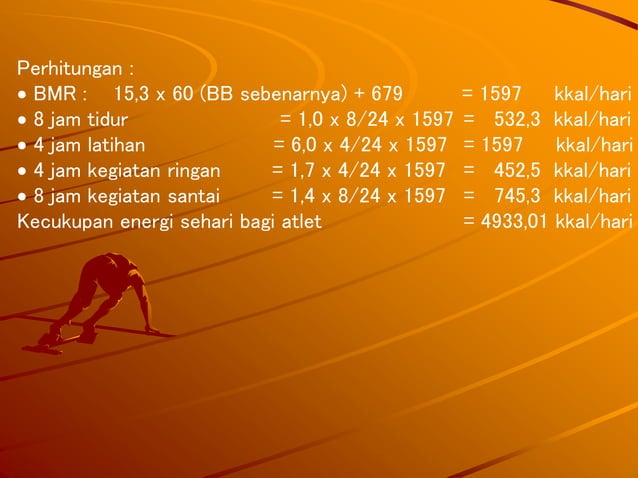 gizi olahraga BMR. Ilmu gizi olahraga penjas | PPT