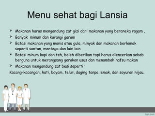 powerpoint gizi pada lansia................ | PPTX