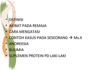 GIZI_PADA_REMAJA_INDONESIA_PENGERTIAN DAN PENJELASANNYA | PPT