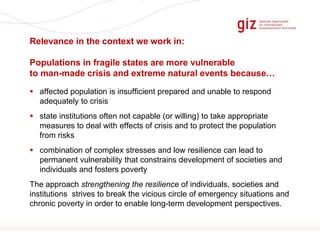 Strenghtening resilience in fragile contexts_GIZ | PPT