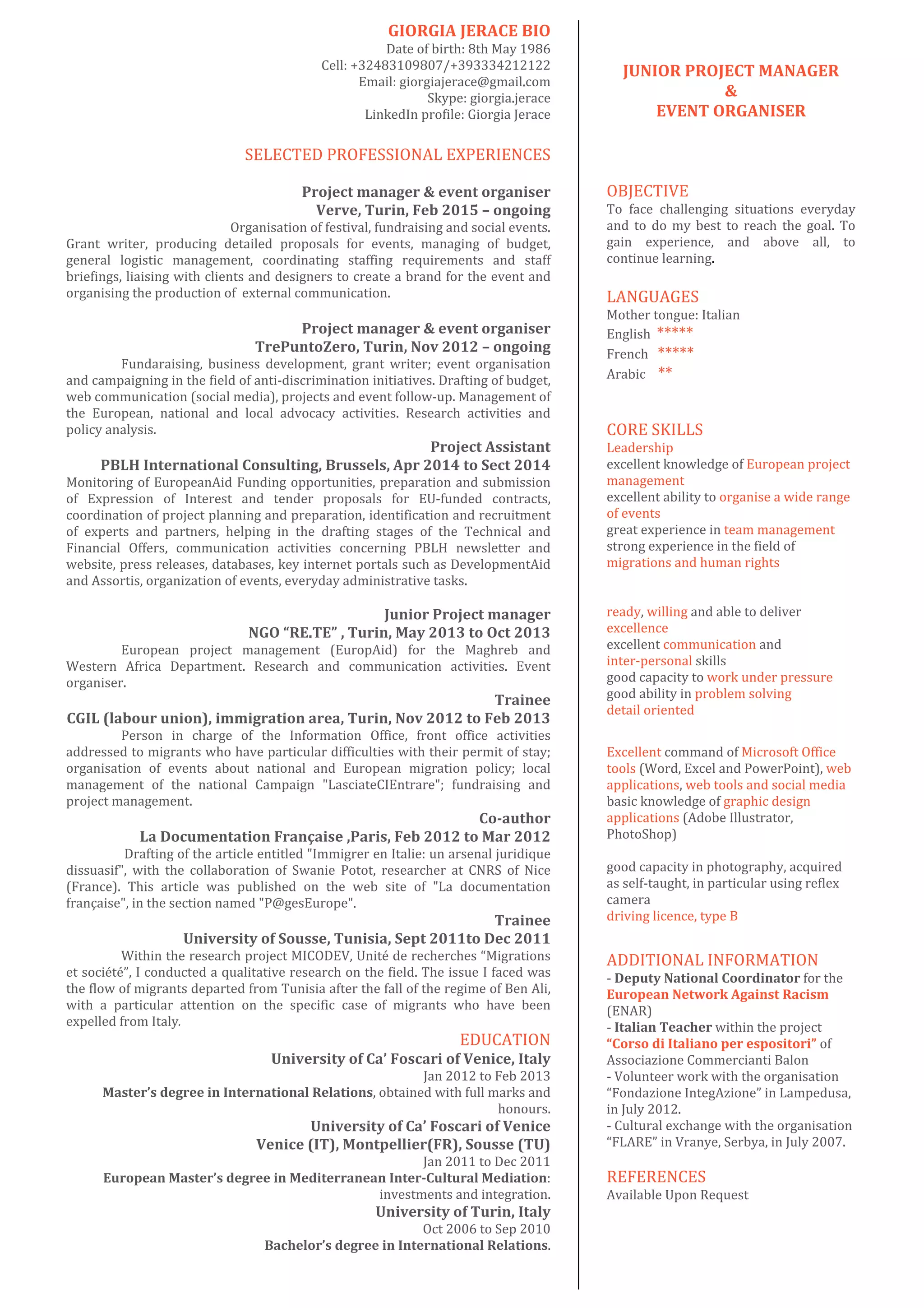 Gjb cv english | PDF