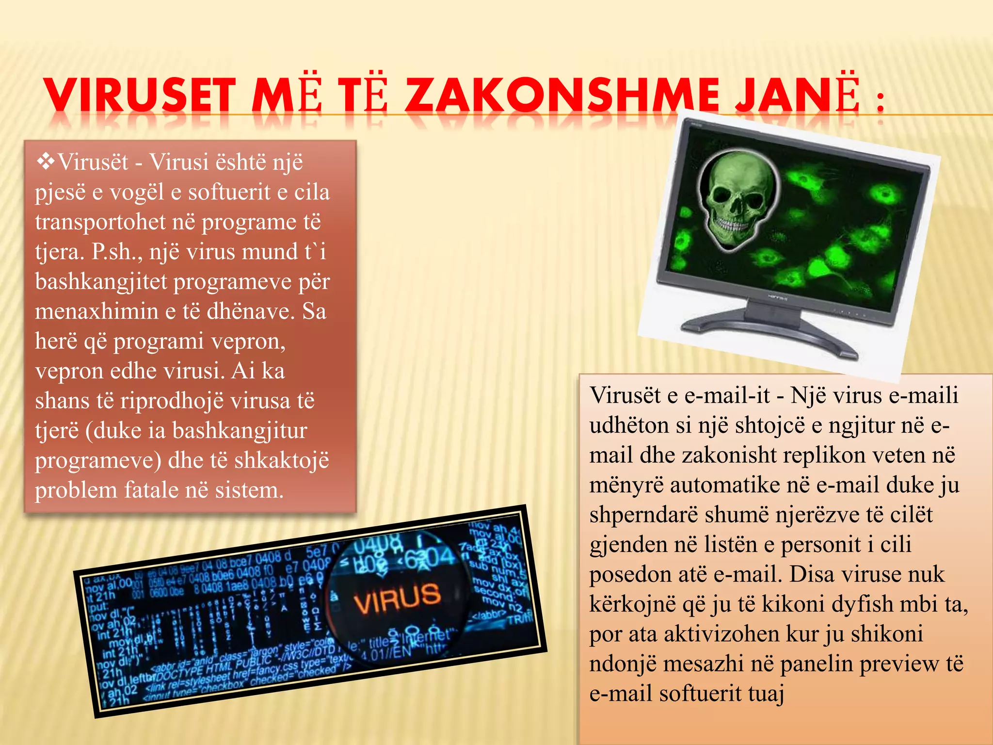 VIRUSET DHE ANTIVIRUSET | PPTX