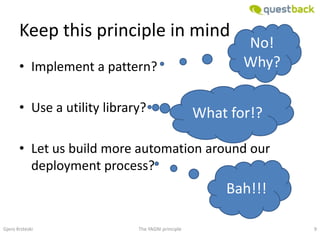 The YAGNI Principle | PPT