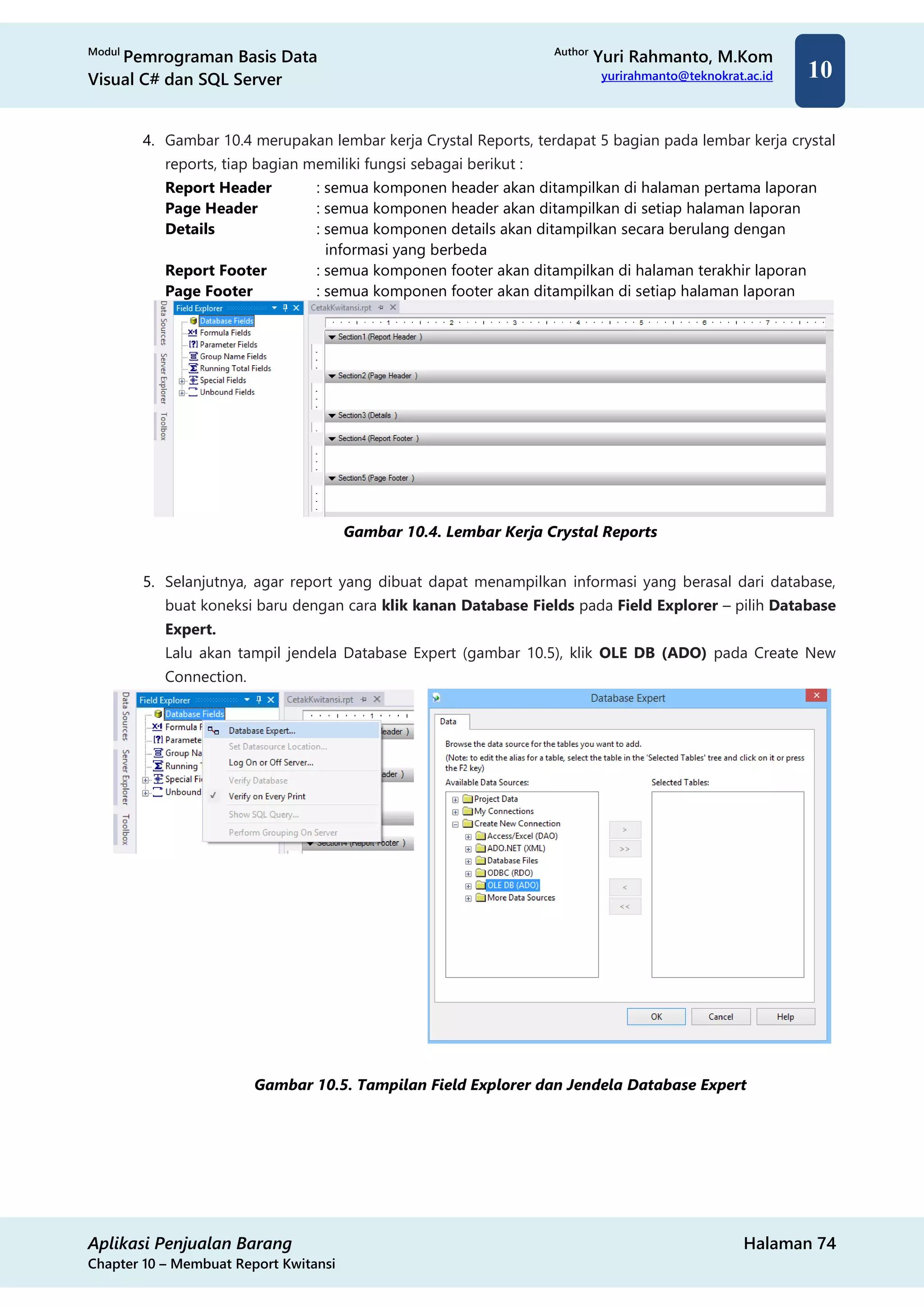 Chapter 10 - Pembatan Report Kwitansi | PDF