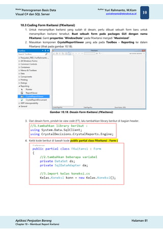 Chapter 10 - Pembatan Report Kwitansi | PDF