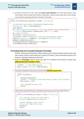 Chapter 10 - Pembatan Report Kwitansi | PDF