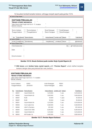 Chapter 10 - Pembatan Report Kwitansi | PDF