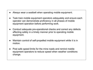 Mining Accident alerts 2016 Safety Training | PPTX