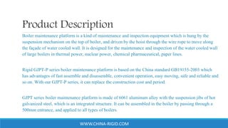 Gjpt series boiler maintenance platform | PPTX