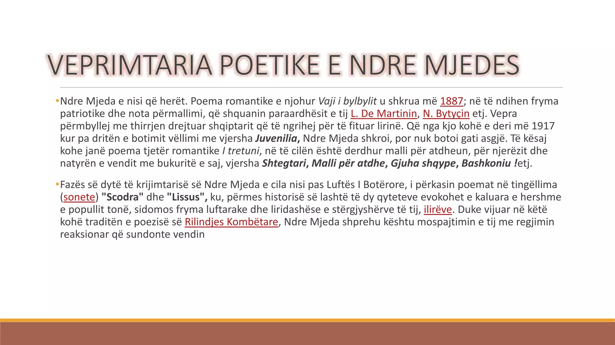 Letersia shqiptare e rilindjes Gjuhe Shqipe | PPTX