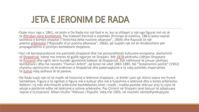 Letersia shqiptare e rilindjes Gjuhe Shqipe | PPTX