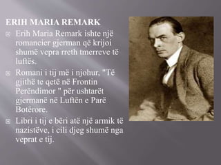 shkrimtaret e brezit te humbur | PPTX