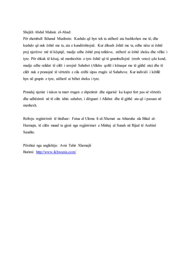 Gjykimi i dijetarëve për ikhuanul muslimin | DOCX