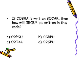 Gk reasoning & codingdecoding | PPT | Programming Languages | Computing