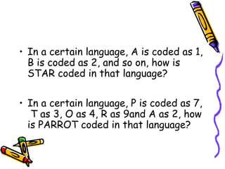 Gk reasoning & codingdecoding | PPT | Programming Languages | Computing